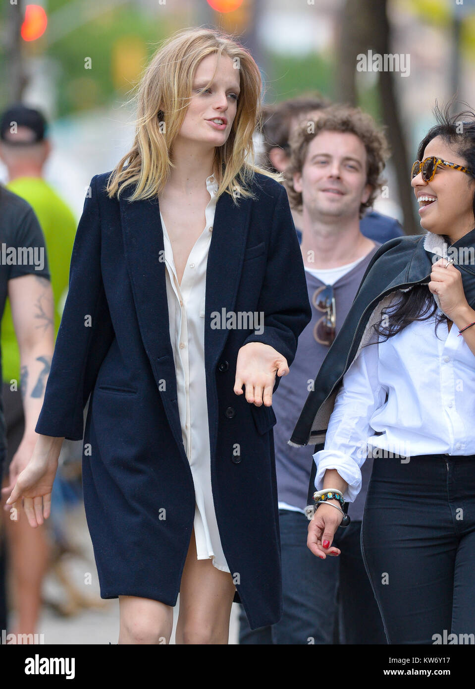 NEW YORK, NY - MAY 17: Belgian model Hanne Gaby Odiele in downtown ...