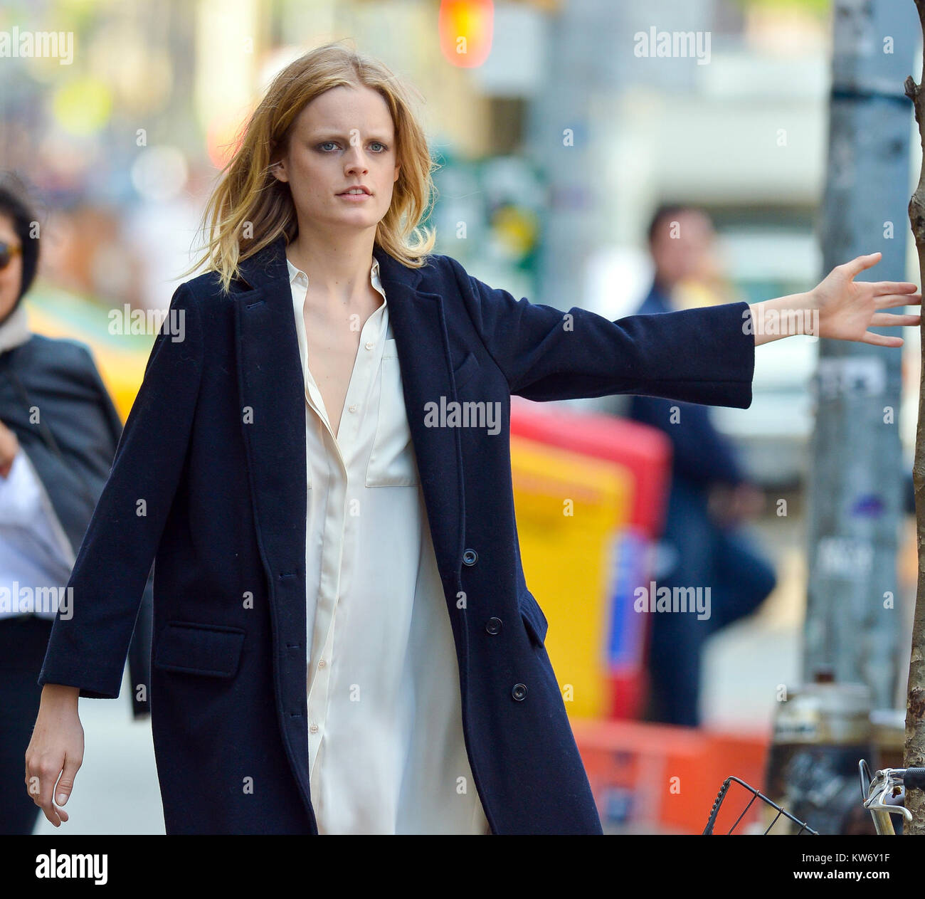 NEW YORK, NY - MAY 17: Belgian model Hanne Gaby Odiele in downtown ...