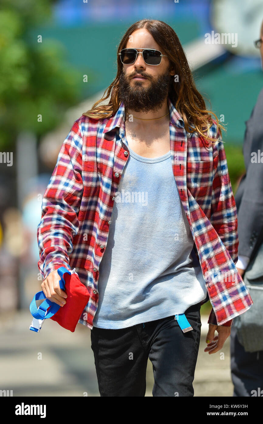 NEW YORK, NY - AUGUST 19: Actor Jared Leto wearing nail polish and a ...