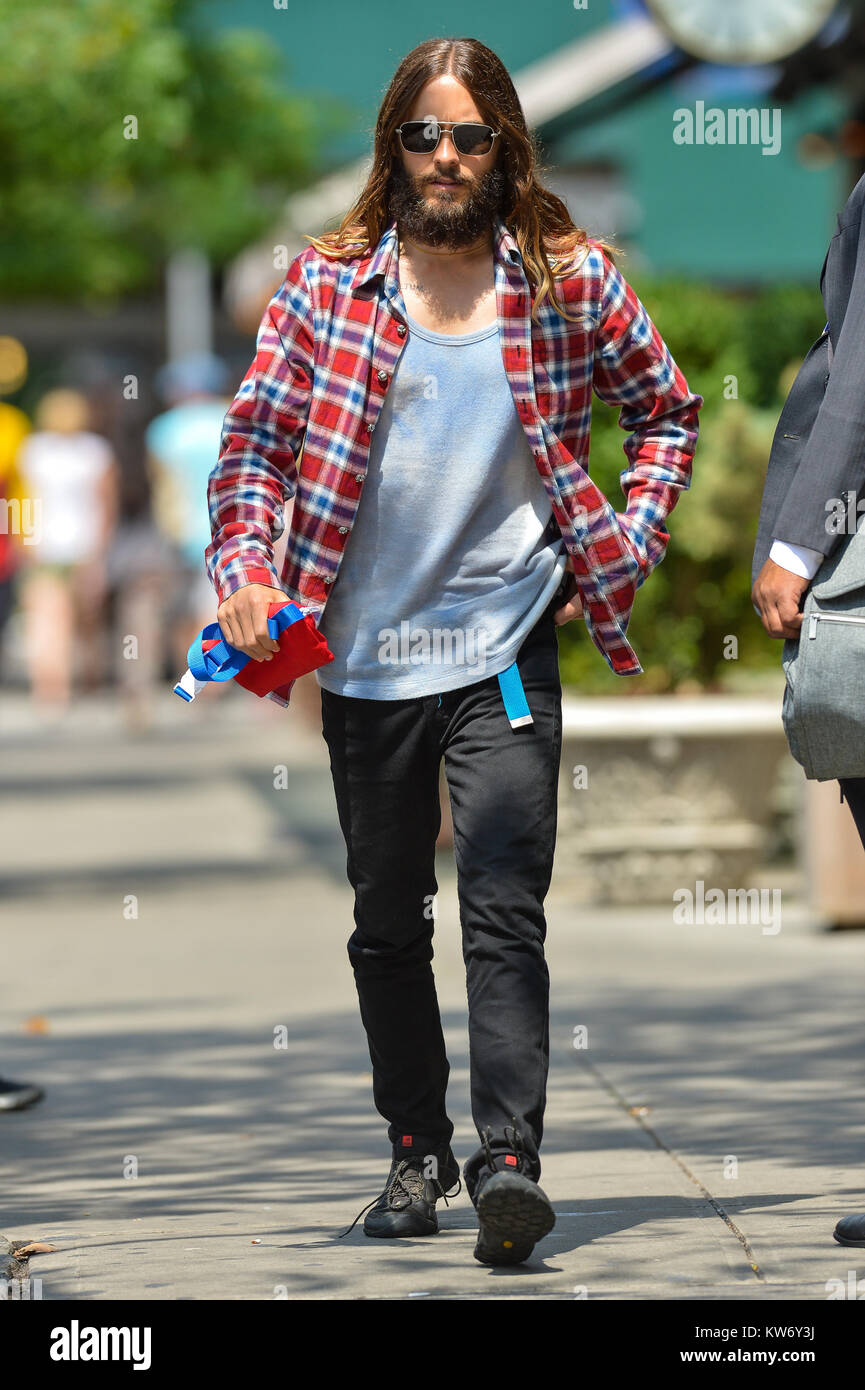 NEW YORK, NY - AUGUST 19: Actor Jared Leto wearing nail polish and a ...