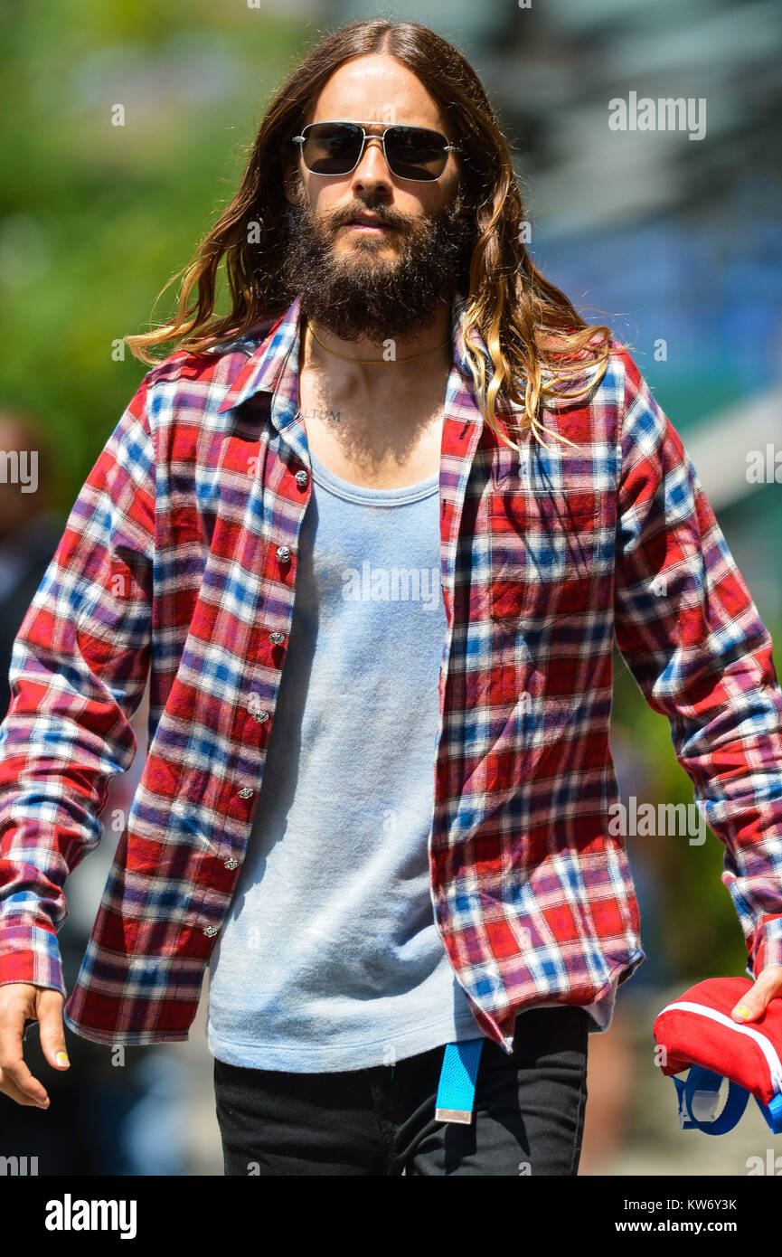 NEW YORK, NY - AUGUST 19: Actor Jared Leto wearing nail polish and a ...