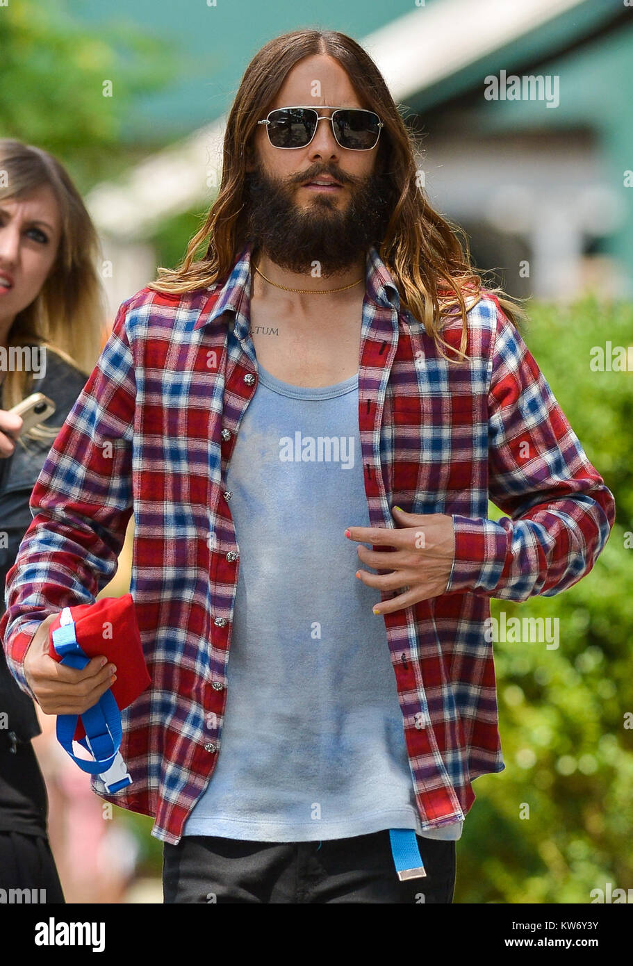 NEW YORK, NY - AUGUST 19: Actor Jared Leto wearing nail polish and a ...