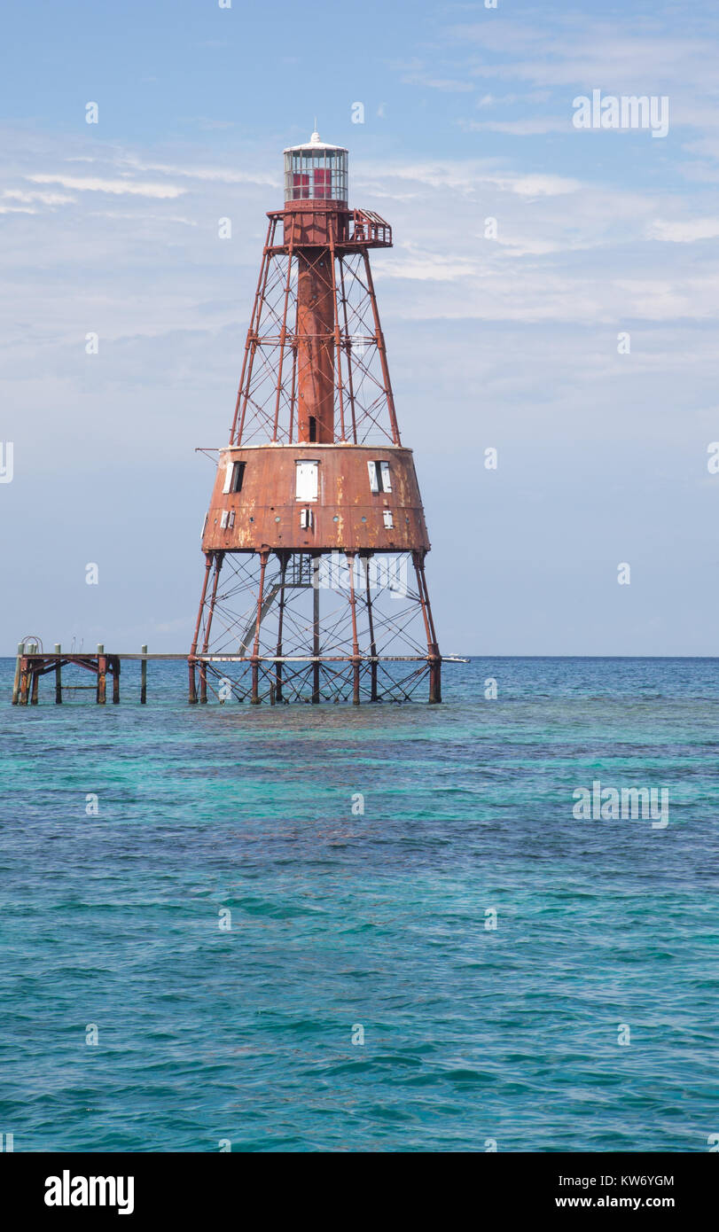 Florida Keys, United States - historic offshore lighthouse at Carysfort ...