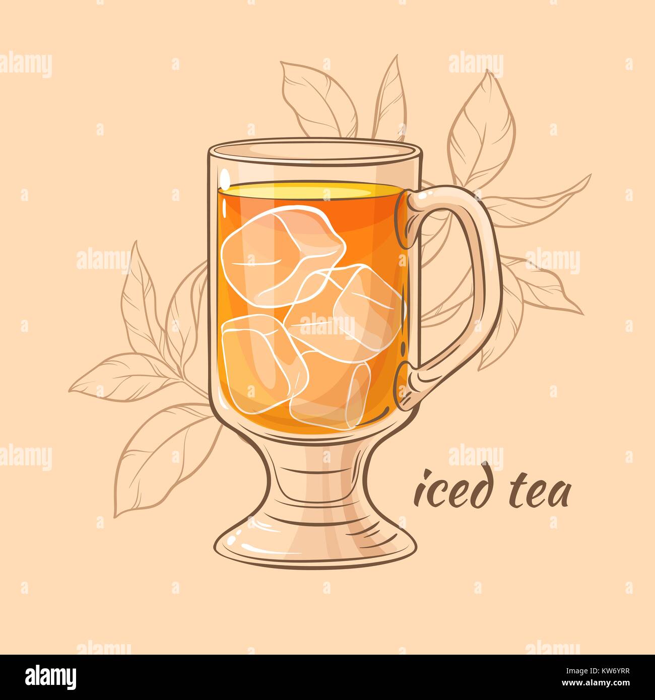 Iced drink drawing hi-res stock photography and images - Alamy