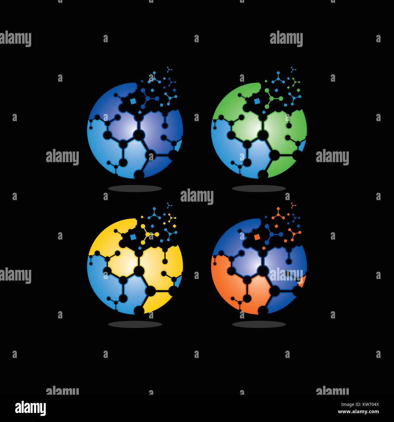 Dot line link digital Stock Vector Images - Alamy