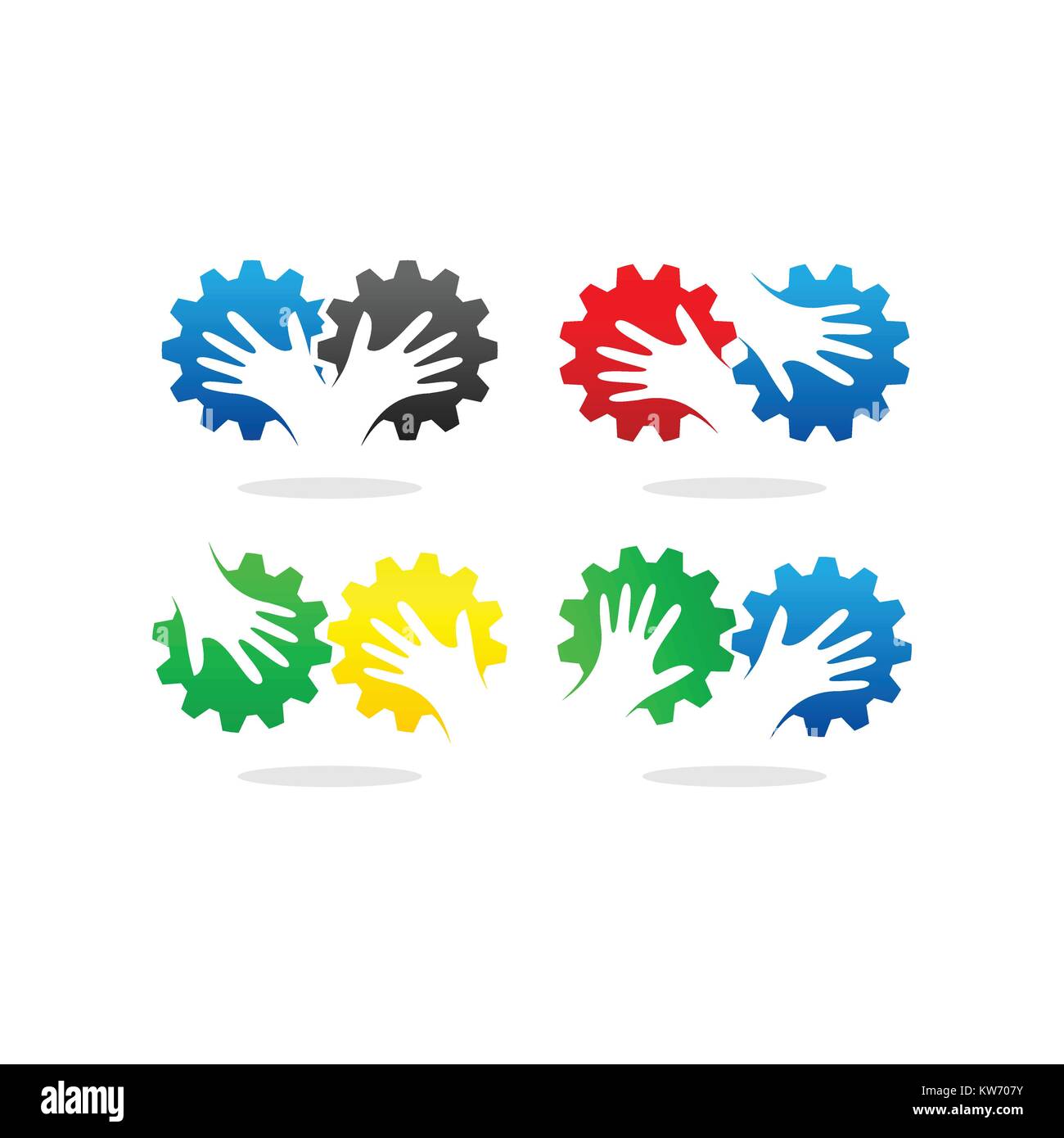 hand gear vector logo Stock Vector Image & Art - Alamy