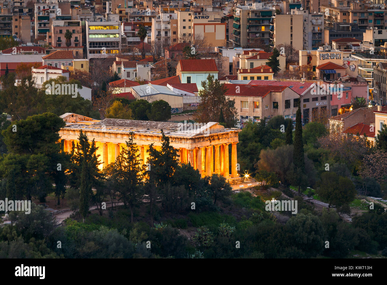 Temple of Hephaestus in Ancient Agora in Athens, Greece Stock Photo - Alamy