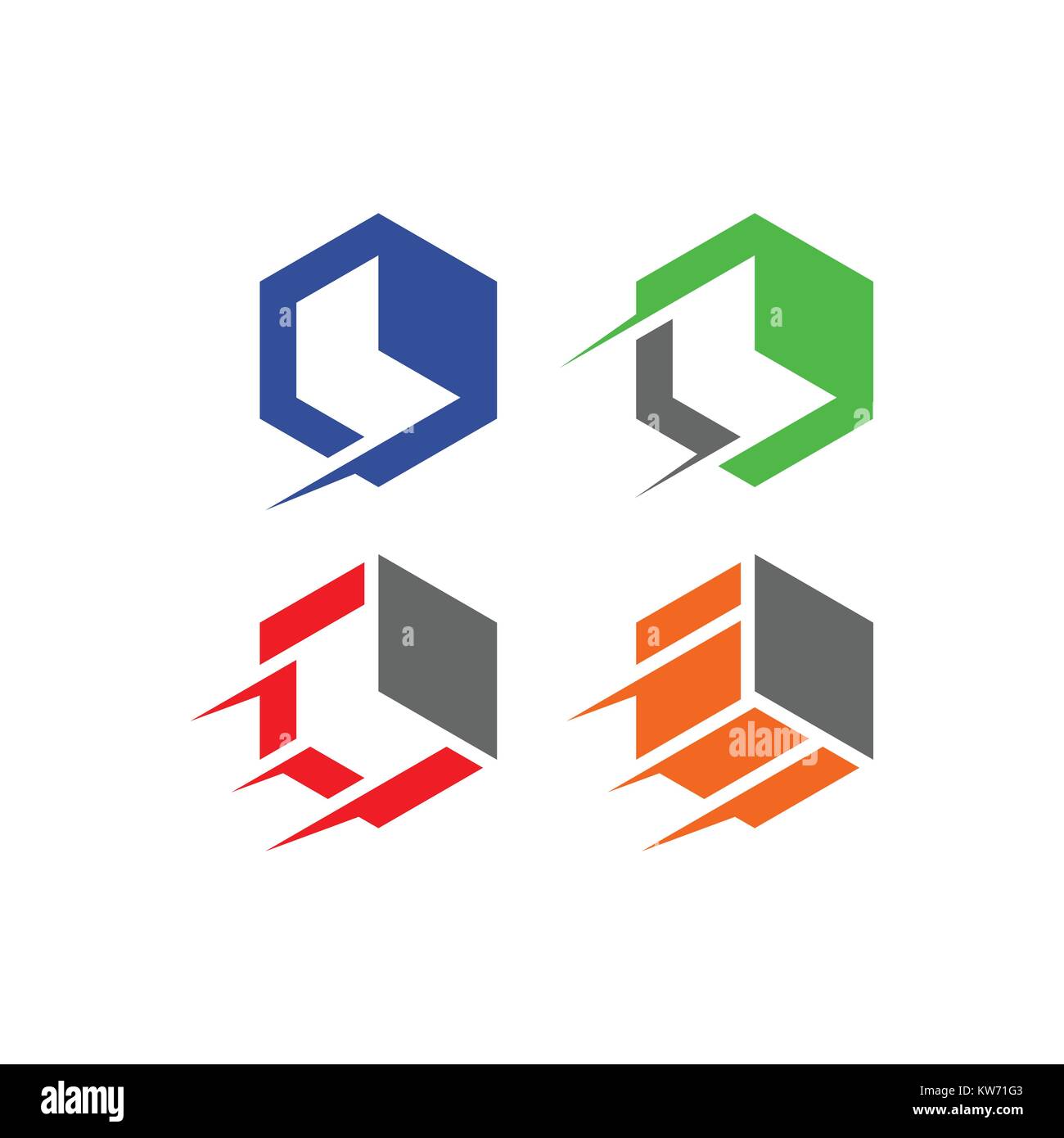 abstract cube vector logo Stock Vector Image & Art - Alamy