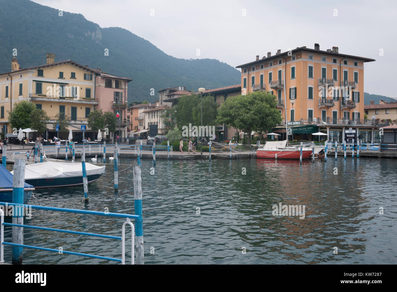 A view of the town by Lake Iseo Stock Photo - Alamy