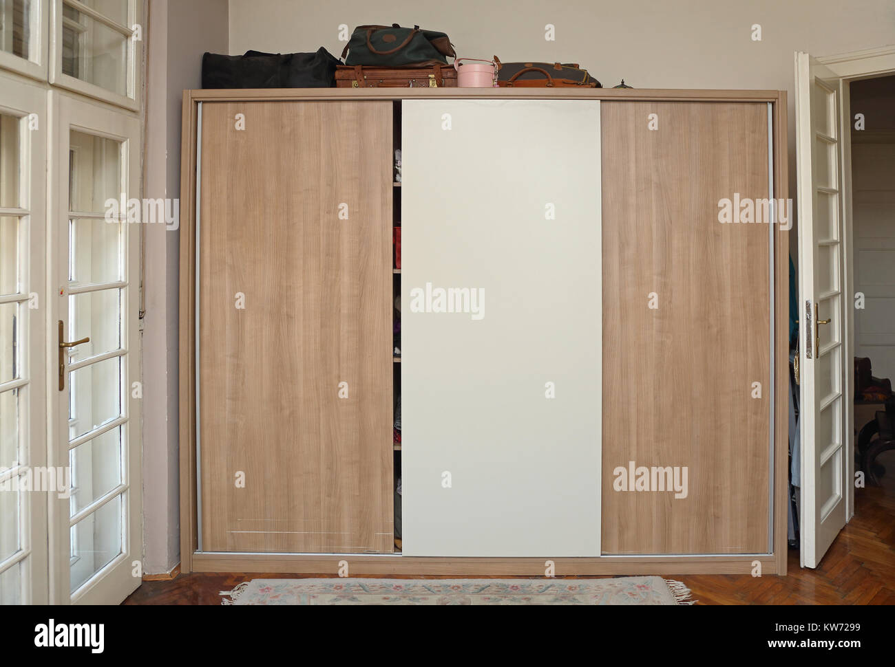 Big Wardrobe Closet in Bedroom Stock Photo - Alamy