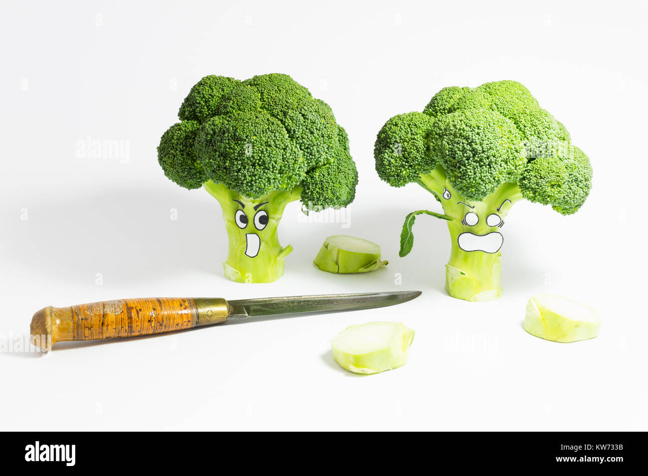 Cartoon frightened knife hi-res stock photography and images - Alamy