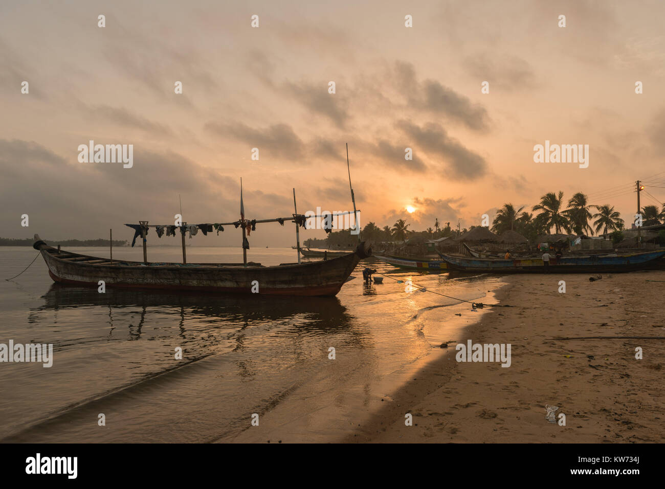 In the village of Ada Foah people live very close to the riverside ...