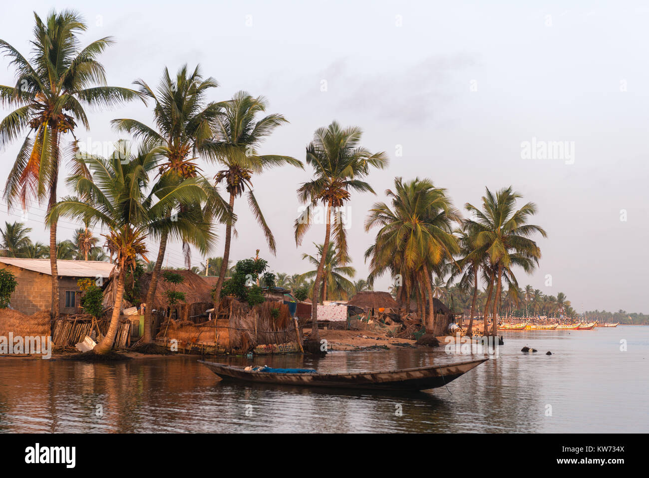 In the village of Ada Foah people live very close to the riverside ...