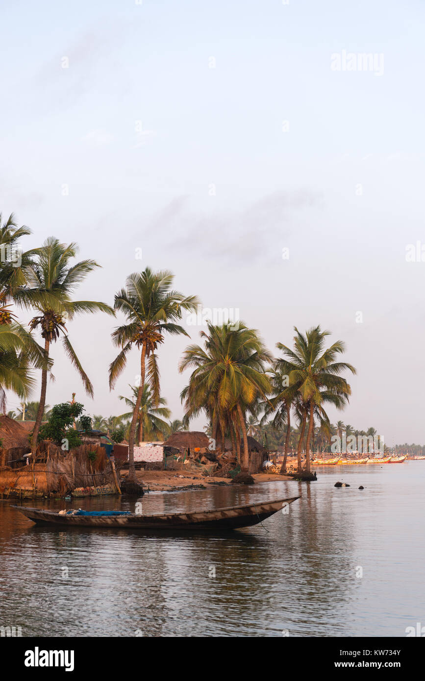 In the village of Ada Foah people live very close to the riverside ...