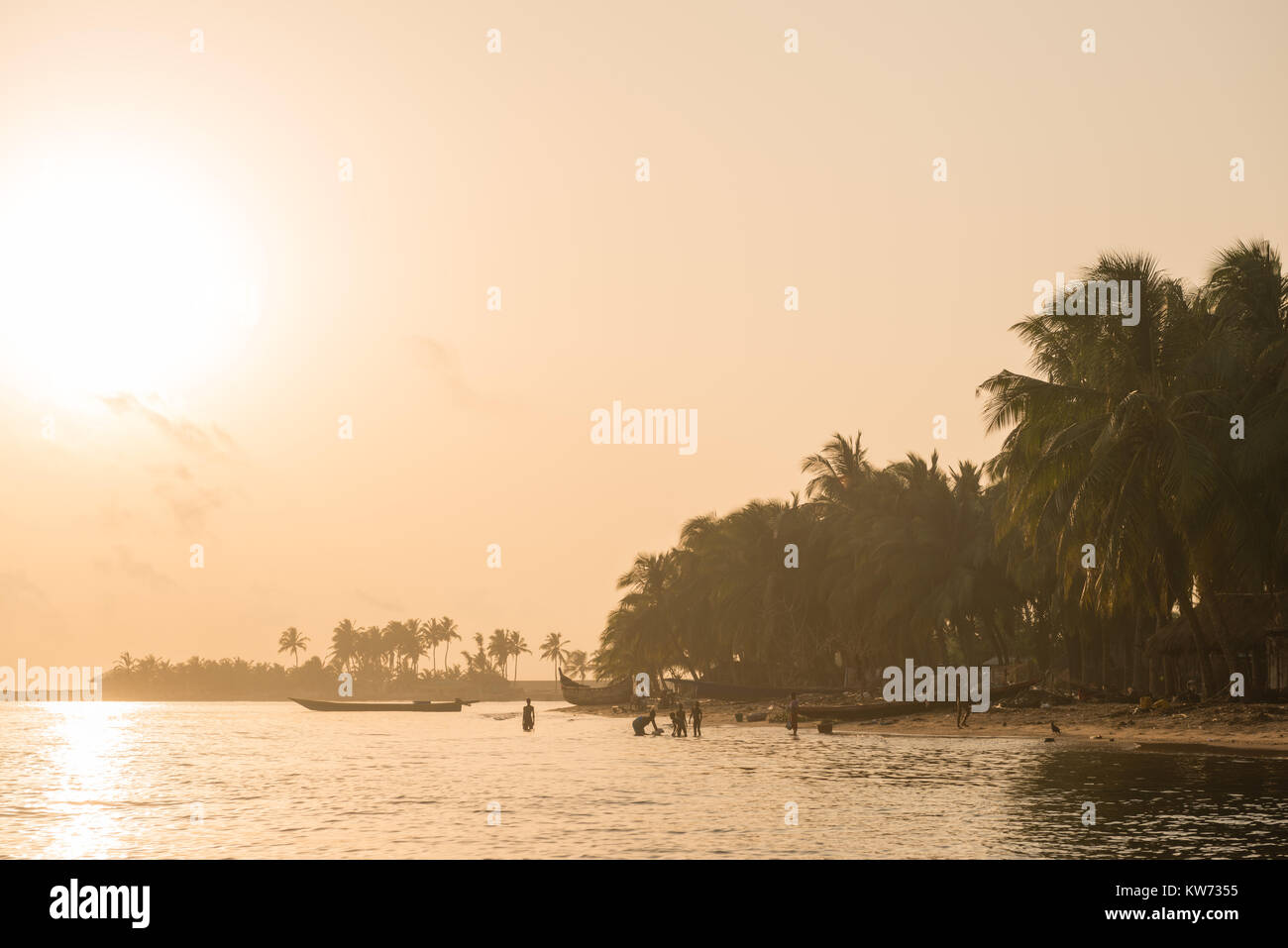 In the village of Ada Foah people live very close to the riverside ...