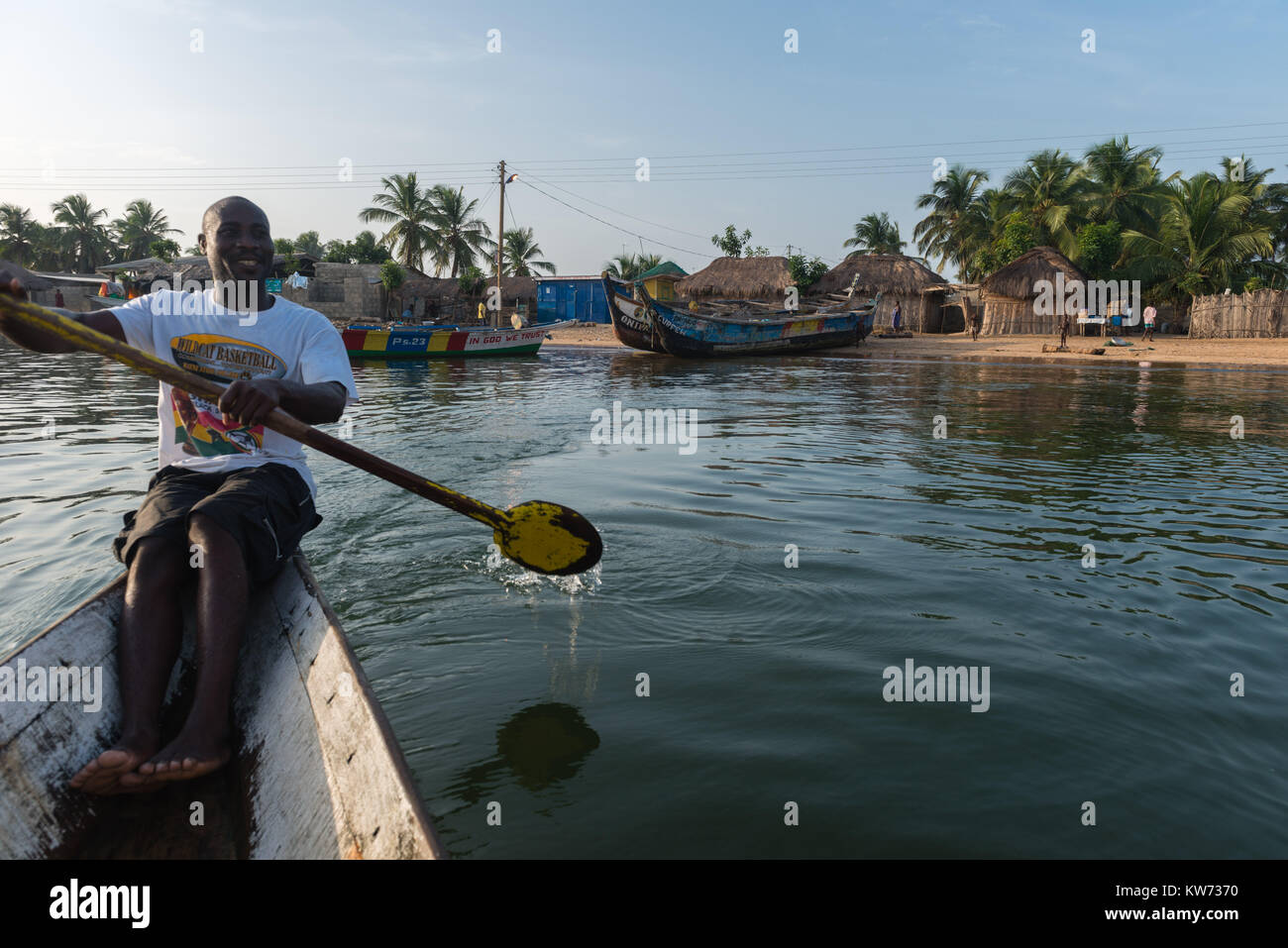 A boat trip on the Volta River, Ada Foah, Greater Accra Region, Ghana ...