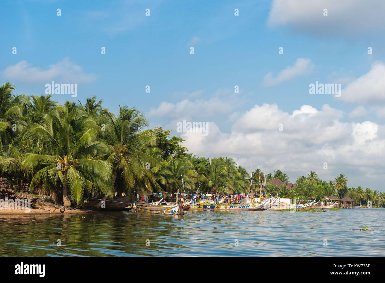 In the village of Ada Foah people live very close to the riverside ...
