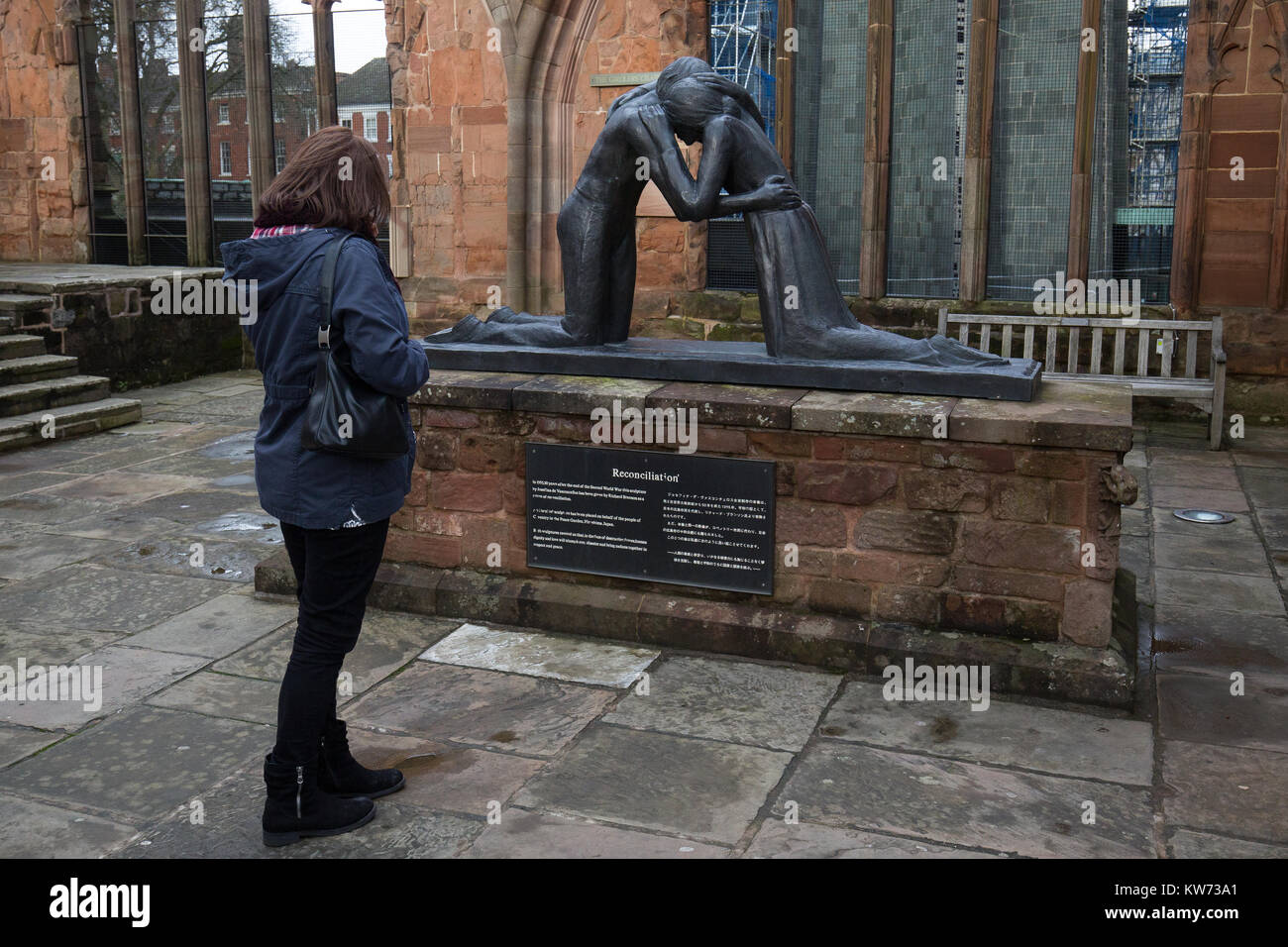 The Reconciliation Sculpture in Coventry Cathedral, West Midlands ...