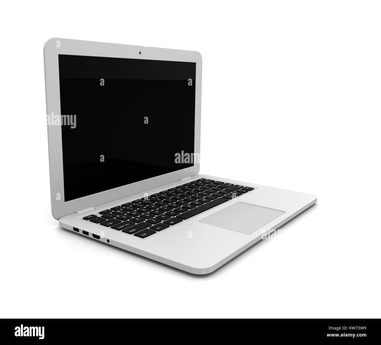 Silver laptop side view black High Resolution Stock Photography and ...