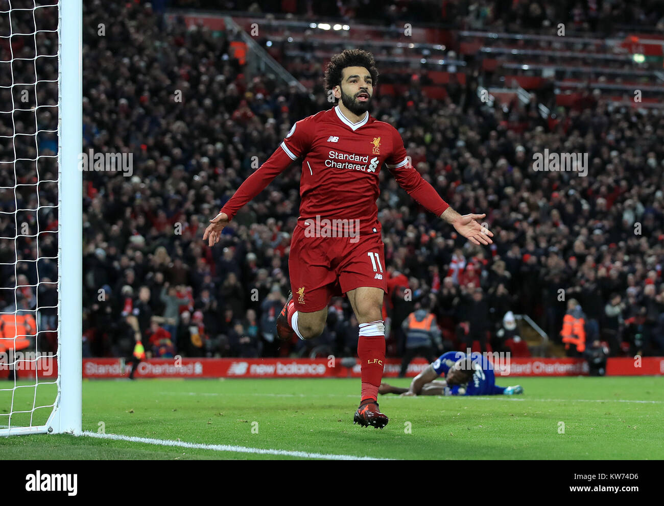 Mohamed salah premier league celebrates hi-res stock photography and ...