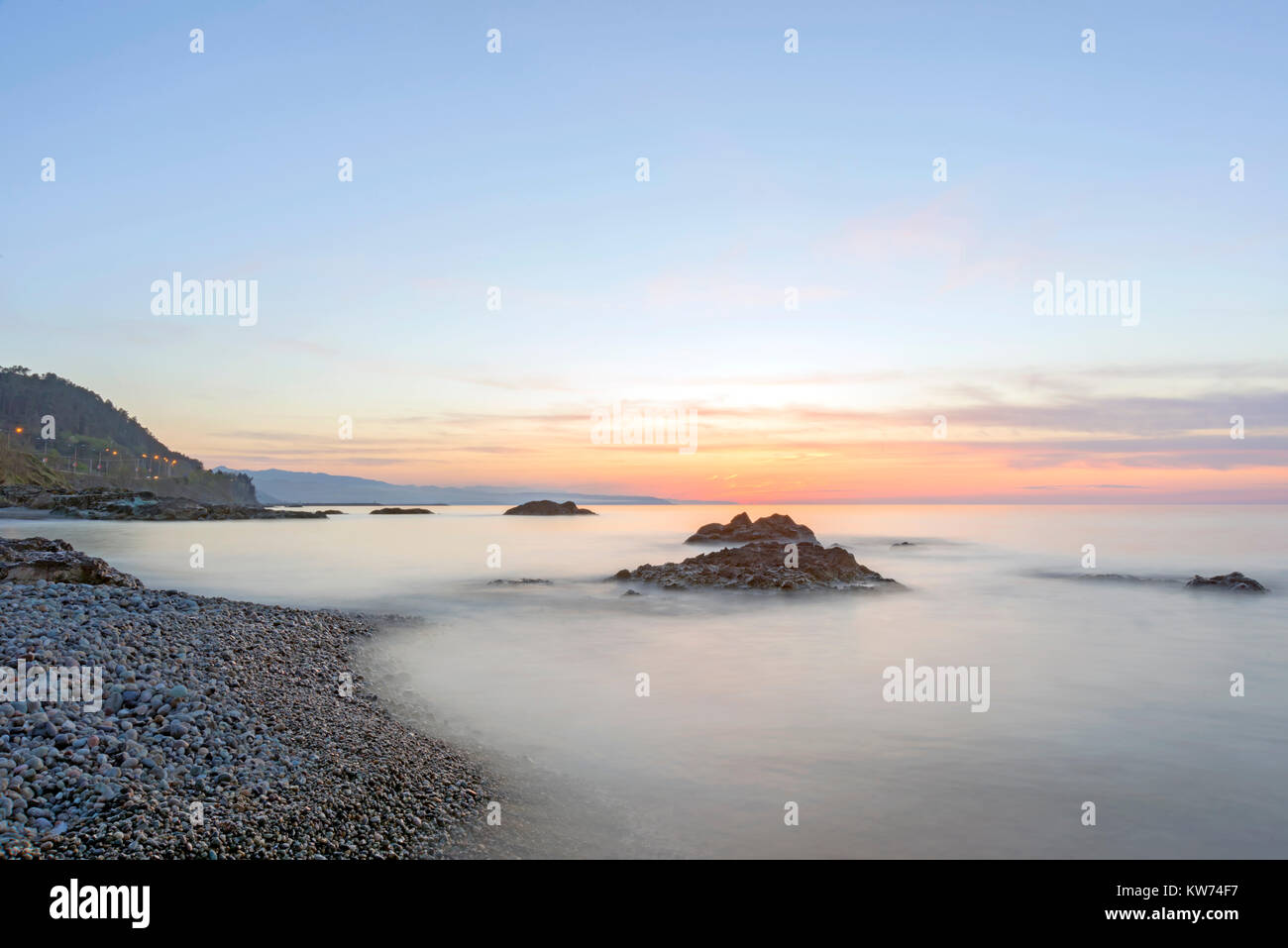 Long exposure at sea side Stock Photo - Alamy