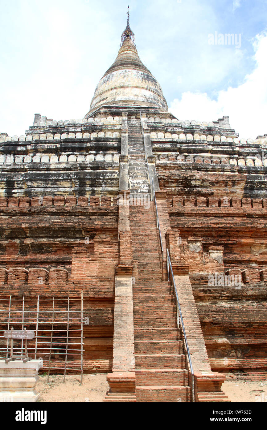 Staircase to the top of Mingala zedi in Bagan, Myanmar Stock Photo - Alamy