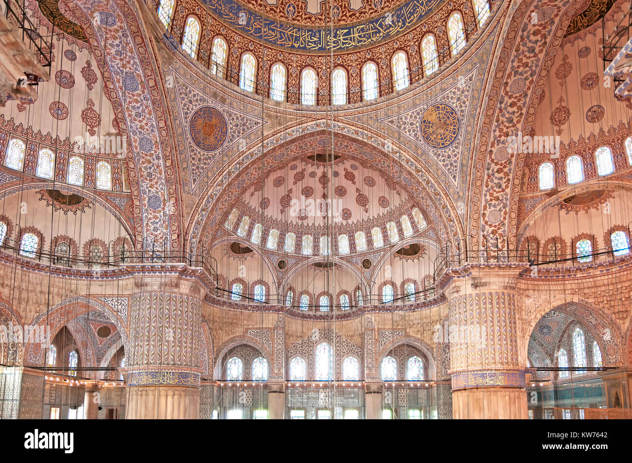 Interior of the Blue Mosque Stock Photo - Alamy