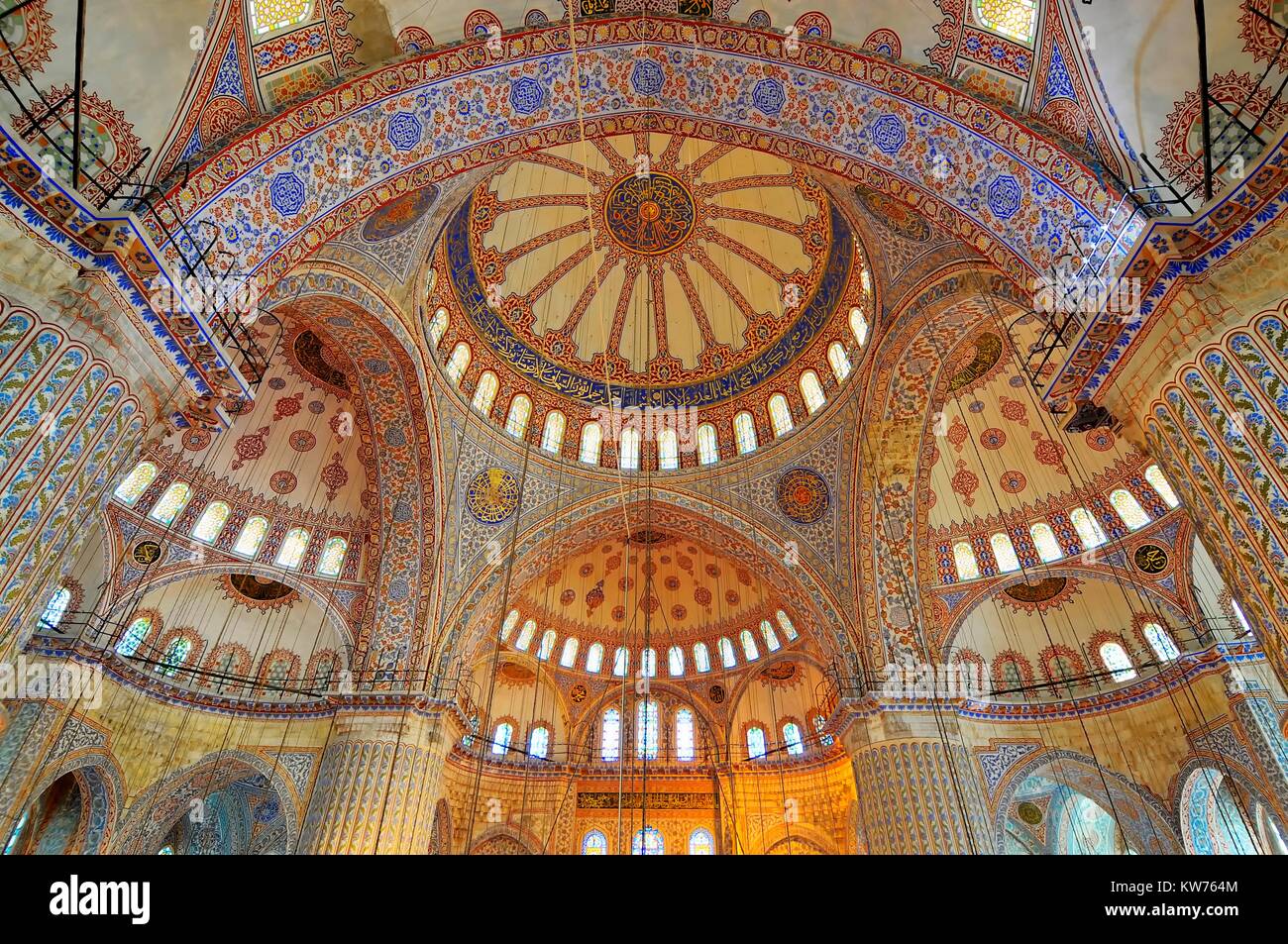 Interior of the Blue Mosque Stock Photo - Alamy