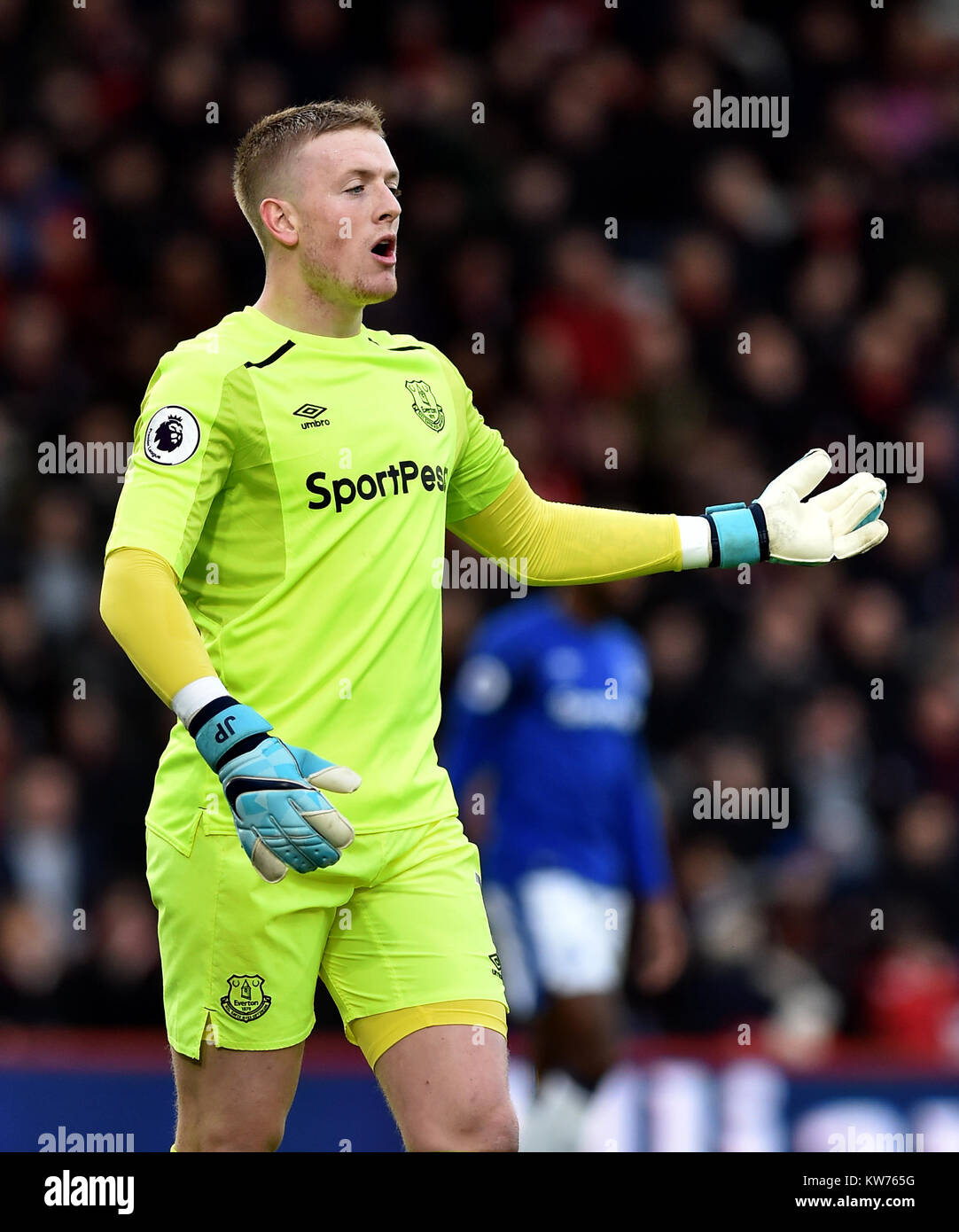 Everton goalkeeper Jordan Pickford Stock Photo - Alamy