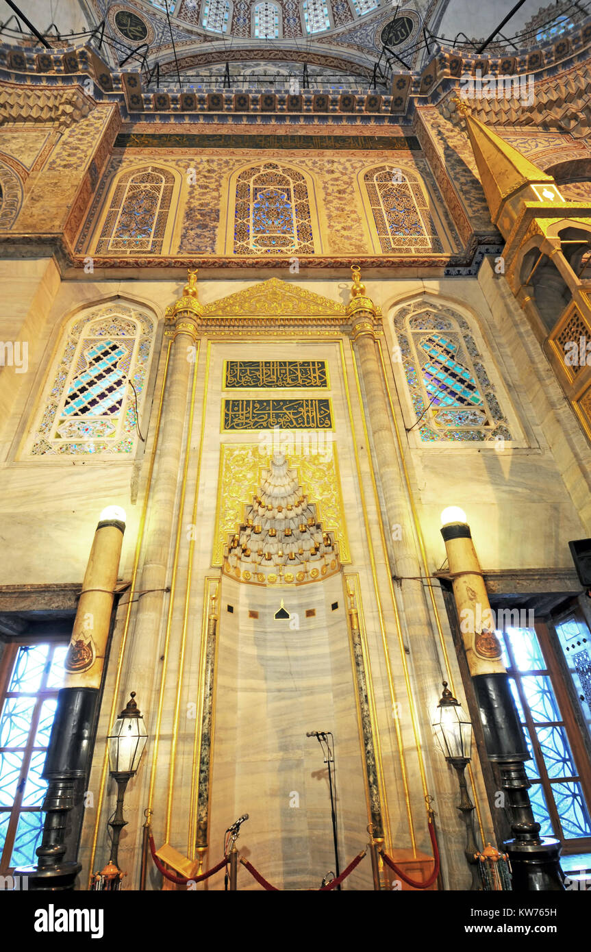 Interior of the Blue Mosque Stock Photo - Alamy