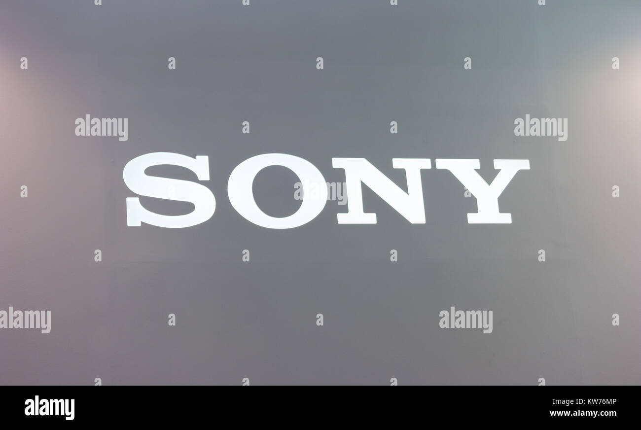 The logo of Sony.Sony Corporation electronics company is primarily ...