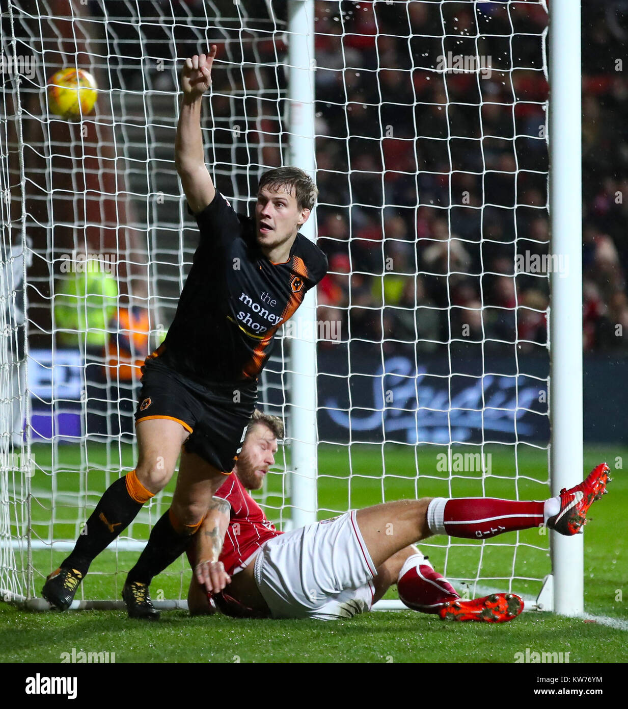 Wolverhampton Wanderers' Ryan Bennett celebrates scoring his side's ...