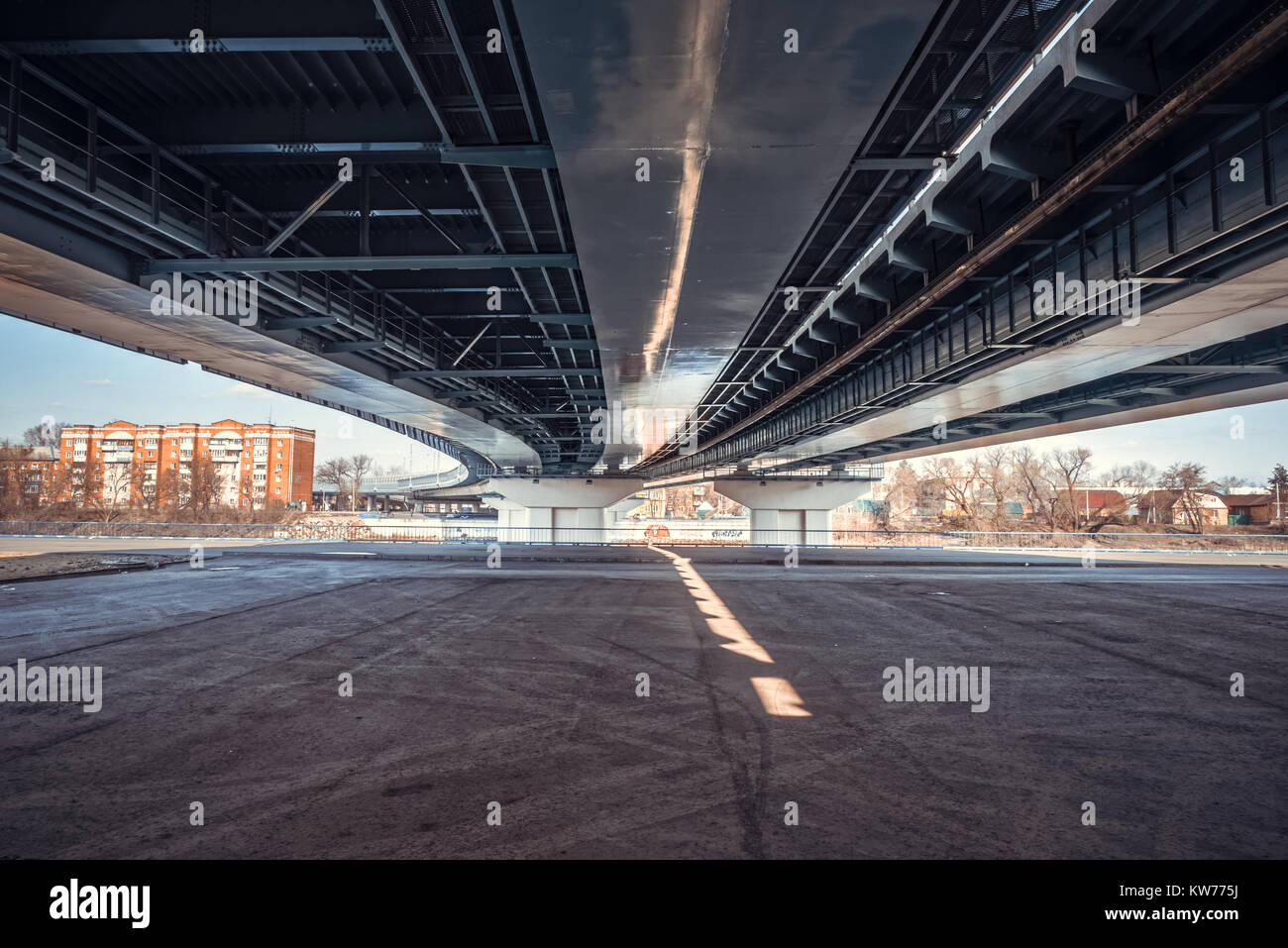 Under the bridge Stock Photo - Alamy