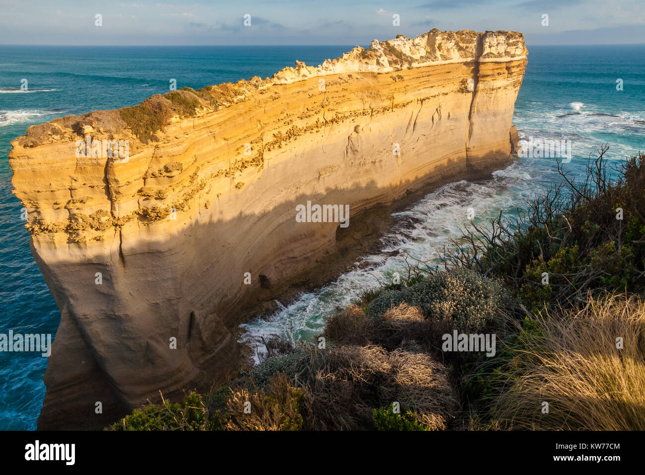 Whole view of "The Razorback", a limestone rock formation near the Loch ...