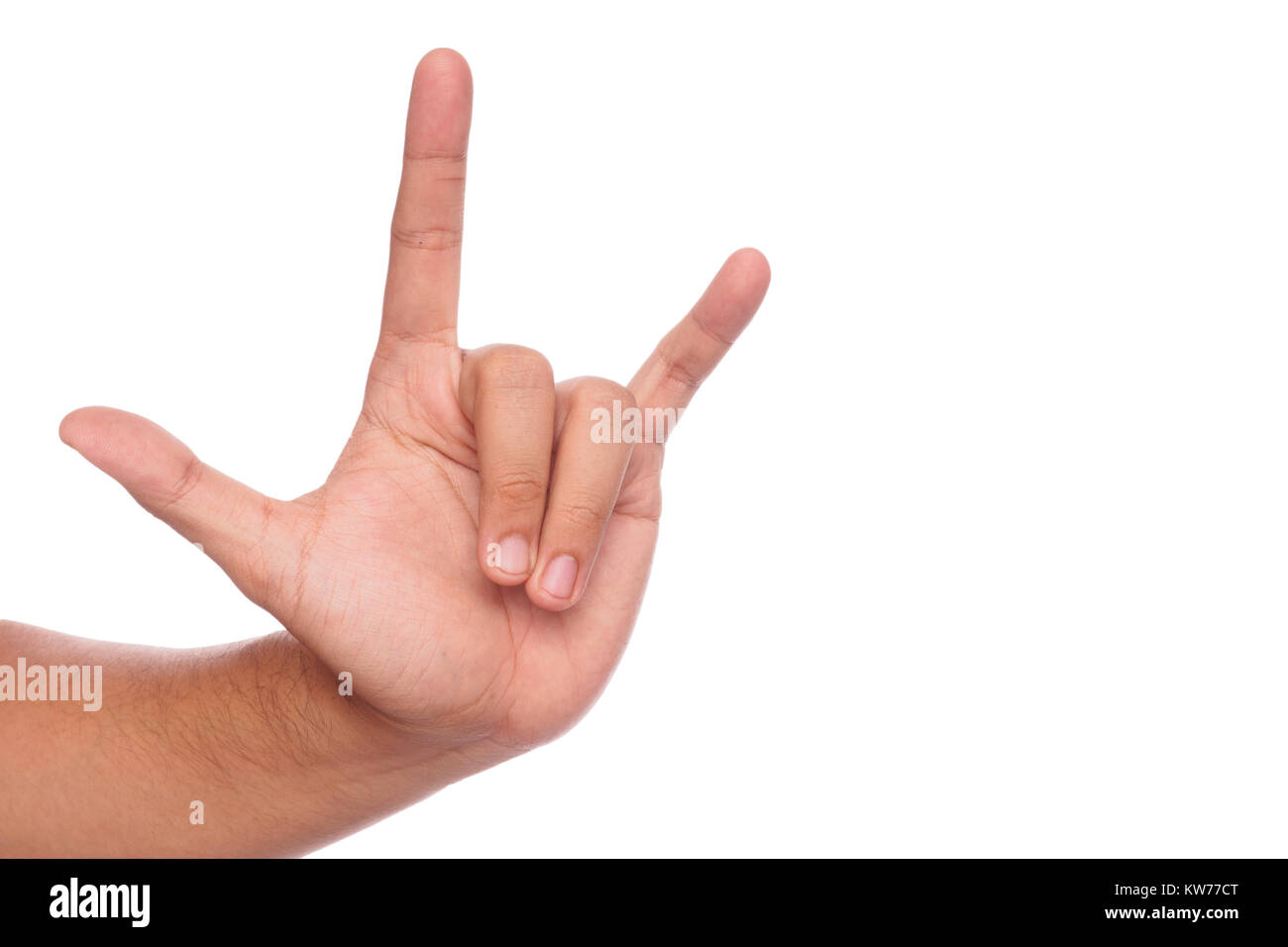 love hand sign isolated on white background with clipping path Stock ...