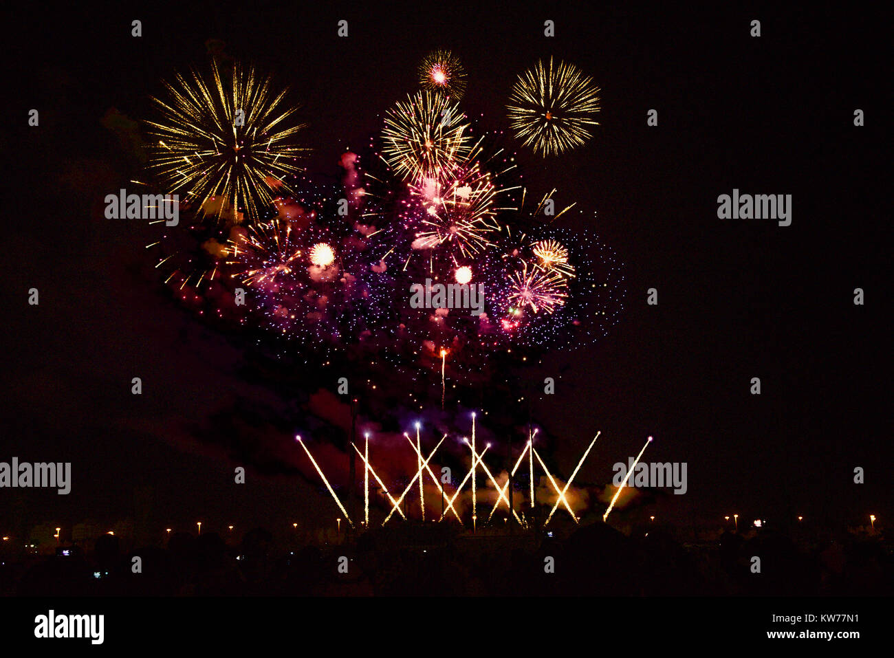 Fire Works at Bahrain International Circuit during National day ...