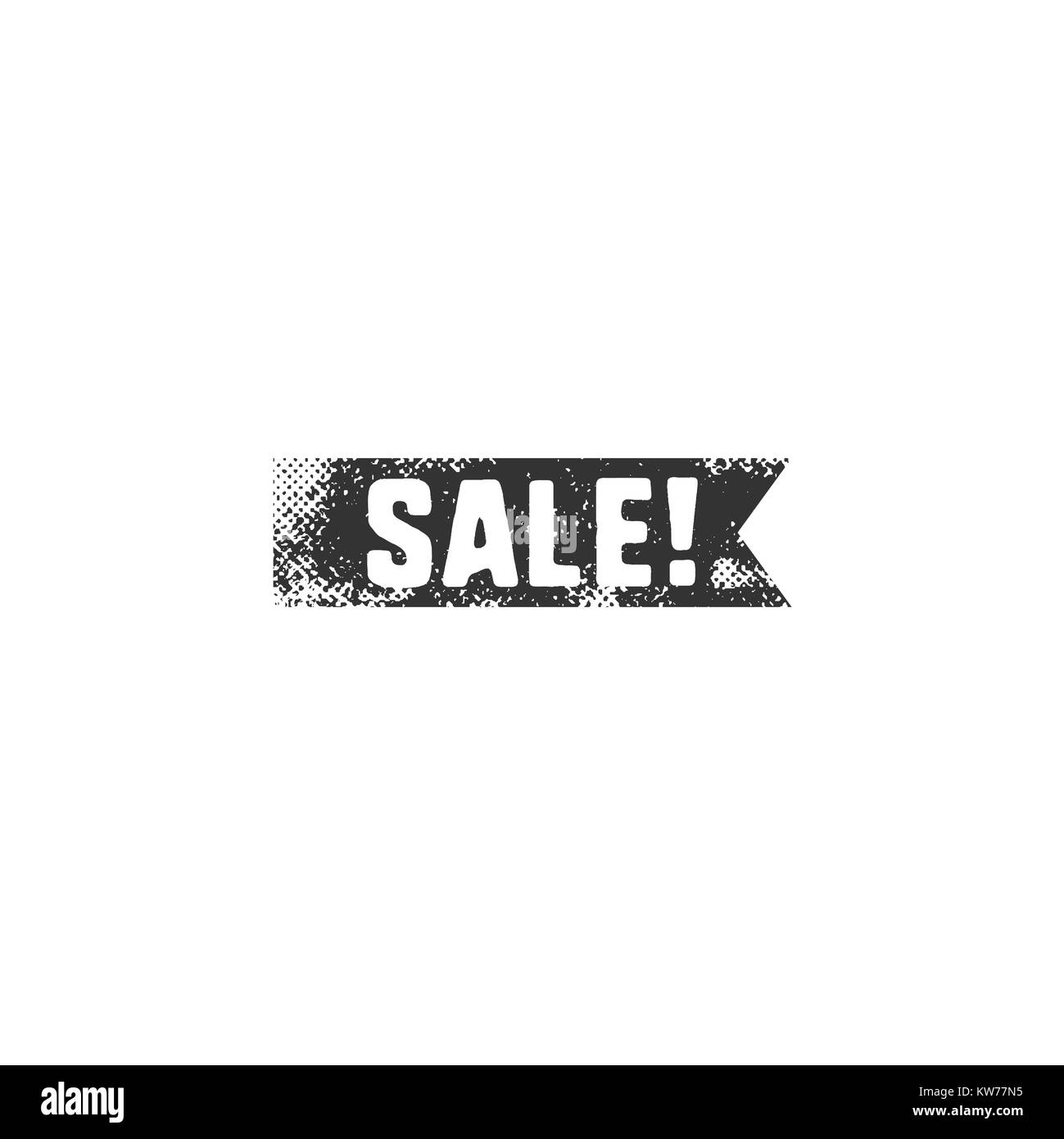 Vintage hand drawn black sale ribbon in retro letterpress style ...