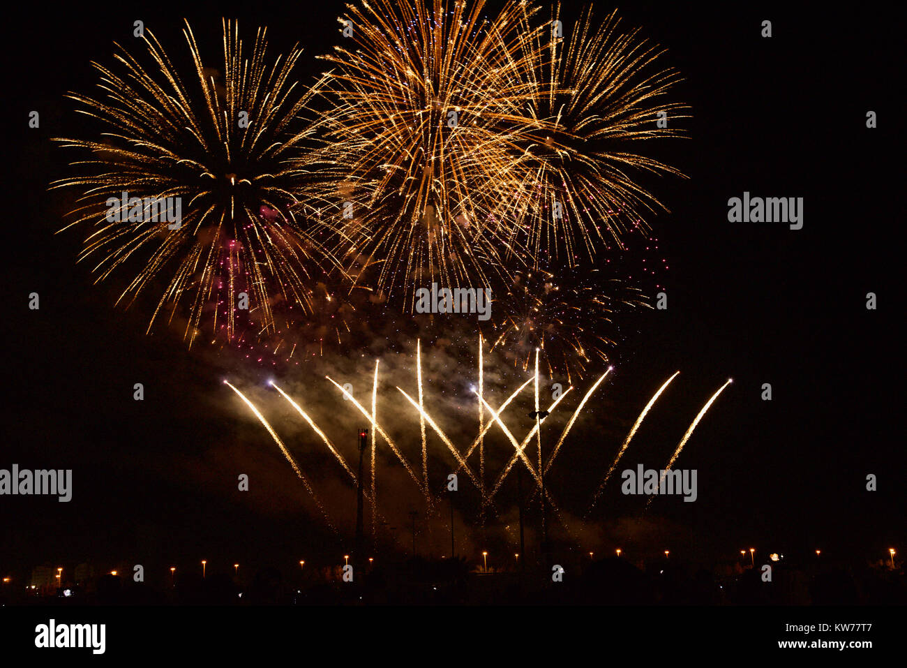 Fire Works at Bahrain International Circuit during National day ...