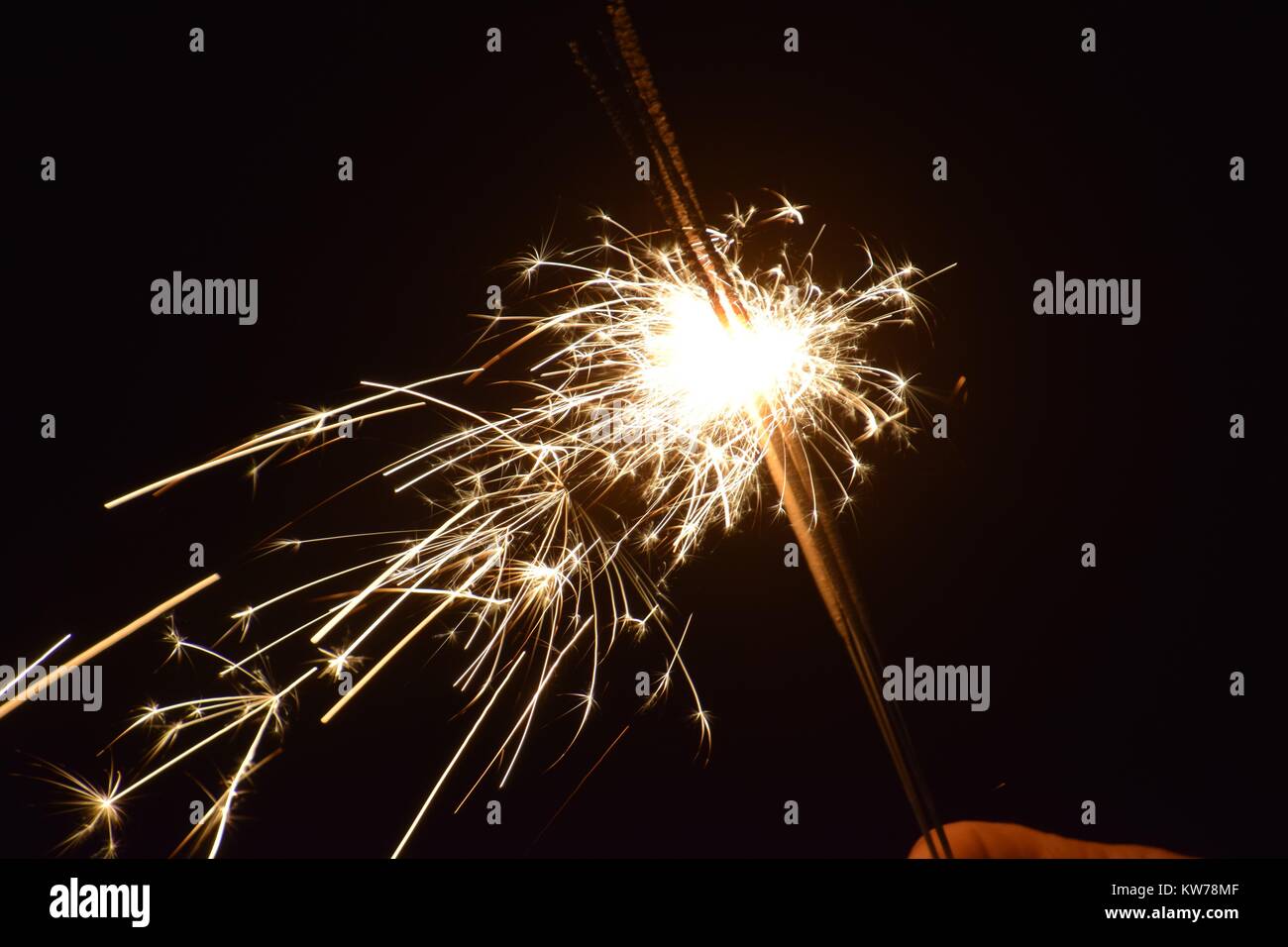 sparkler is a type-Held firework with bright effects Stock Photo - Alamy