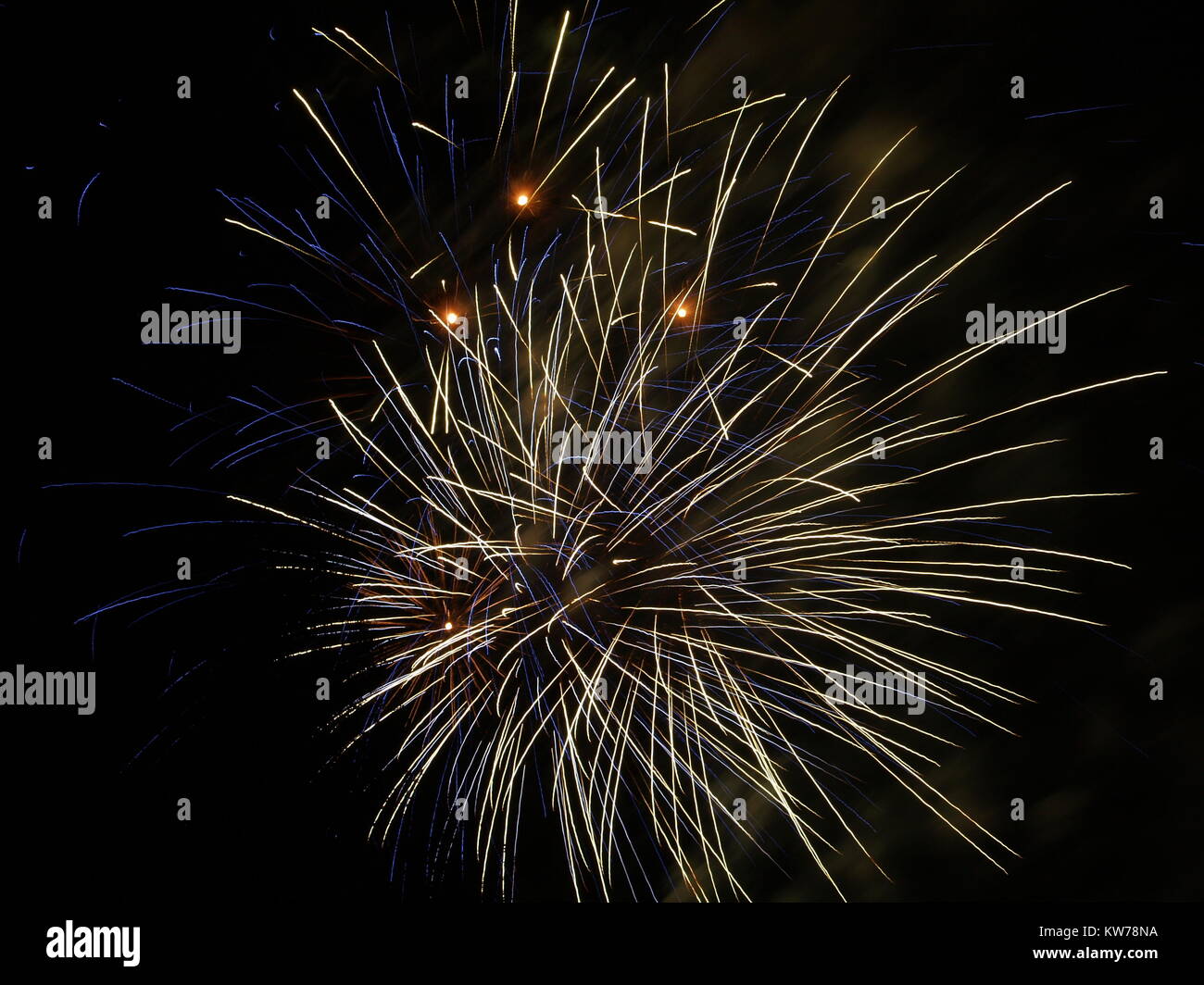 Exploding Fireworks Long Exposure Stock Photo - Alamy