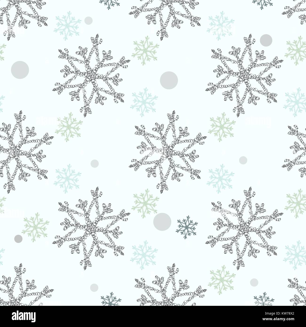 Seamless Snowflakes pattern Background for Christmas and New year ...