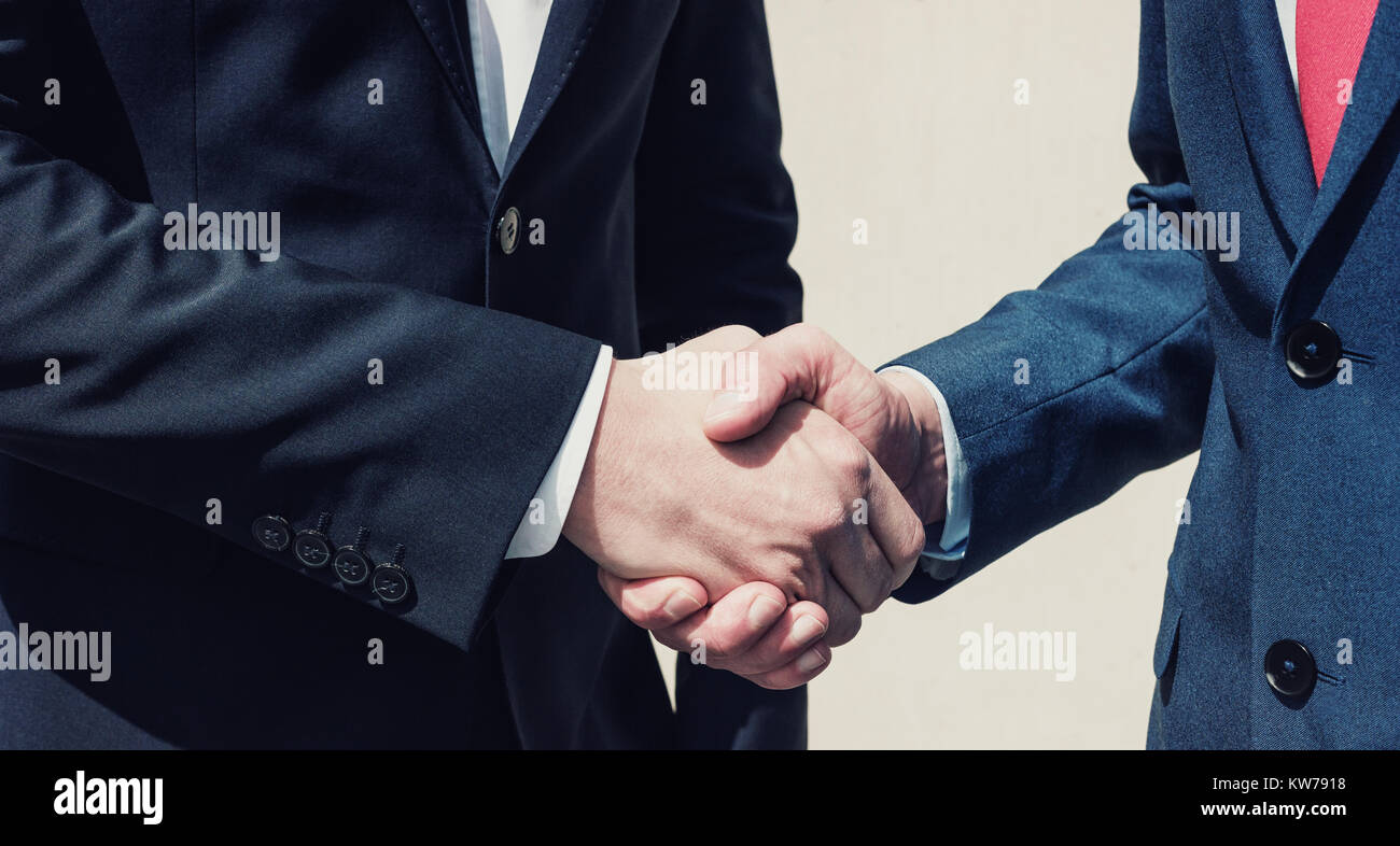 Business partnership meeting handshake Successful Stock Photo - Alamy