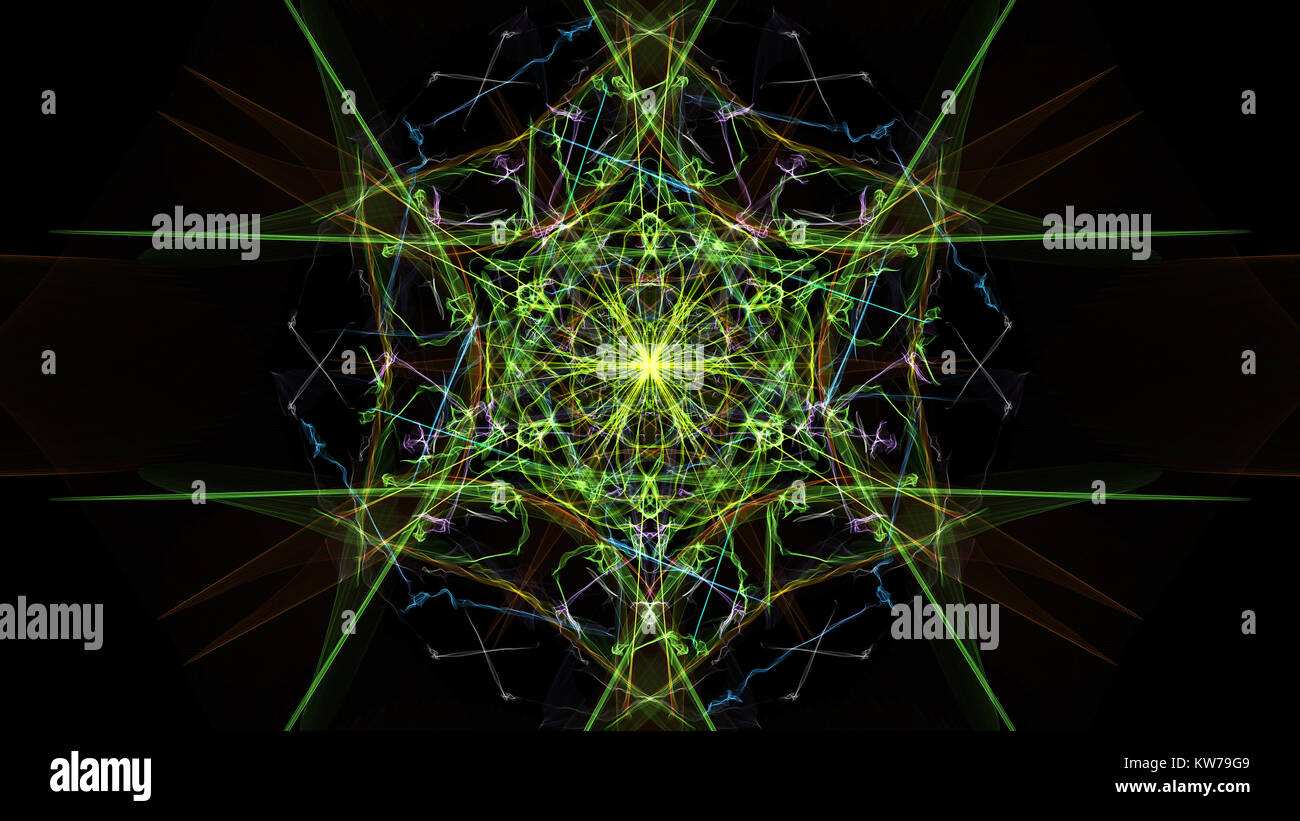 Symmetrical and colorful design made by digital graphic. Silk symmetry ...
