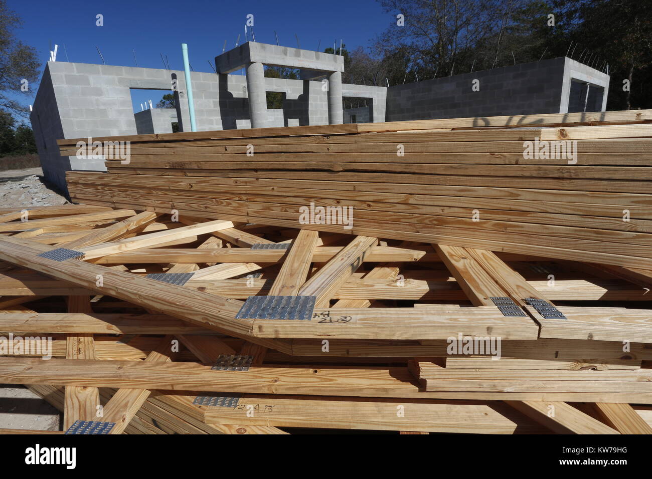 New home construction in central Florida Stock Photo - Alamy