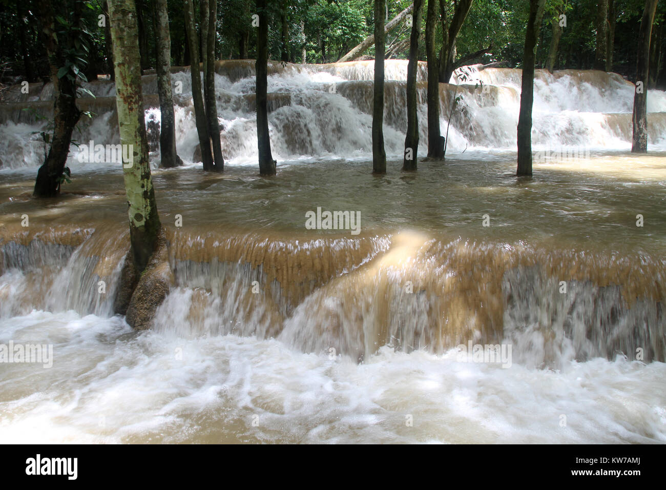 Waterfall Tad Sae near Luang Prabang in Laos Stock Photo - Alamy