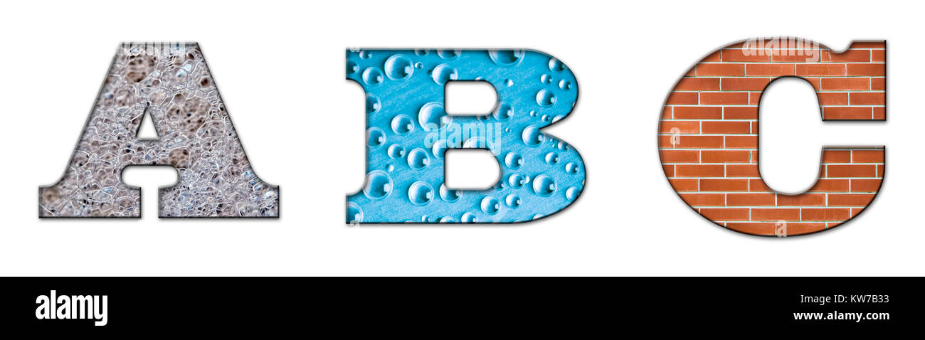 ABC letters isolated Stock Photo - Alamy