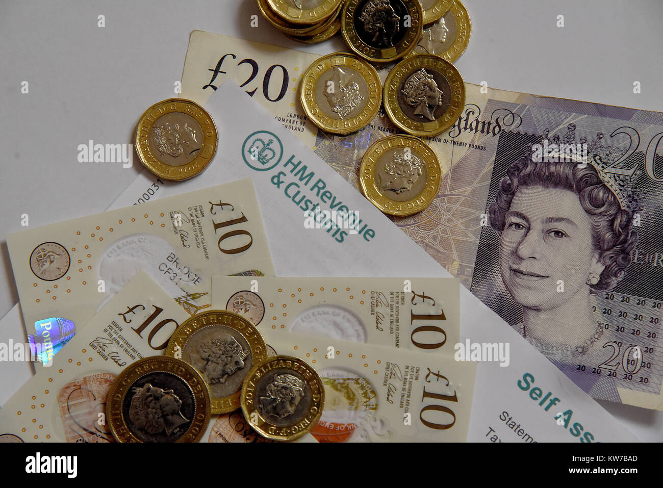 HM Revenue & Customs Self Assessment Statement income tax return Stock ...