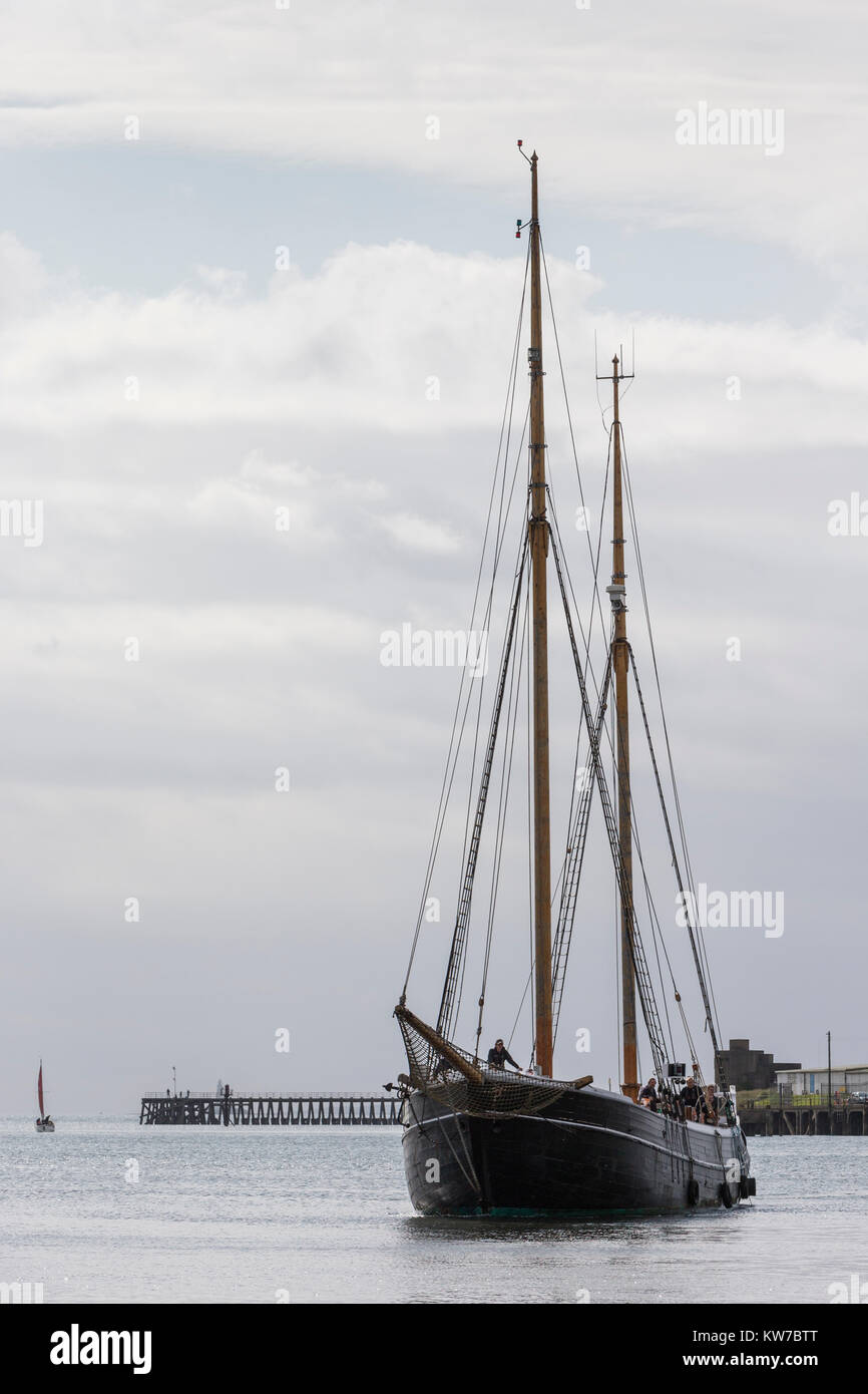 Williams, restored Baltic trader, Blyth Tall Ship project, Blyth , Northumberland, August 2017 ...