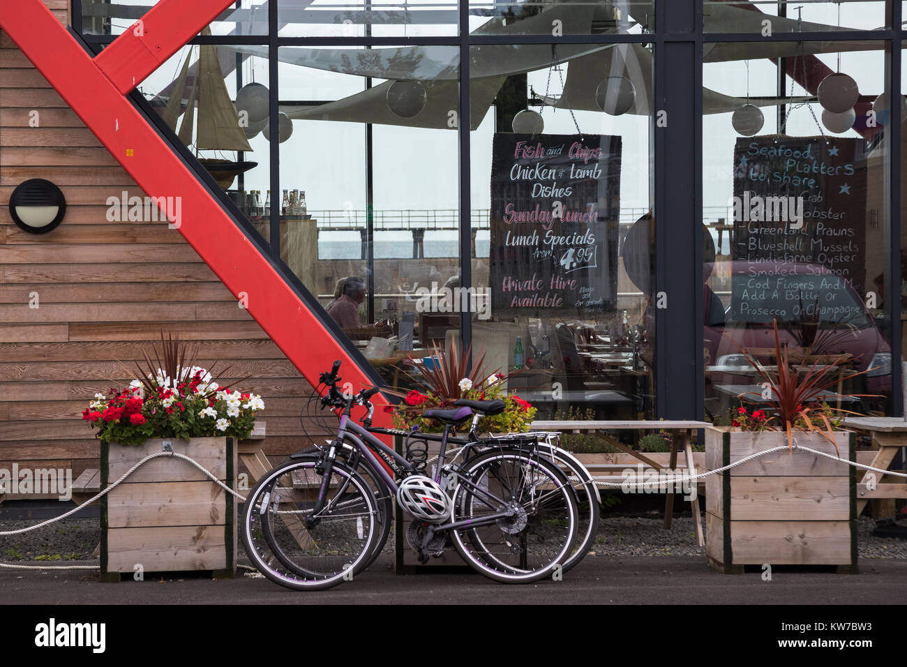 Blyth Boathouse restaurant, Blyth , Northumberland, August 2017 Stock ...