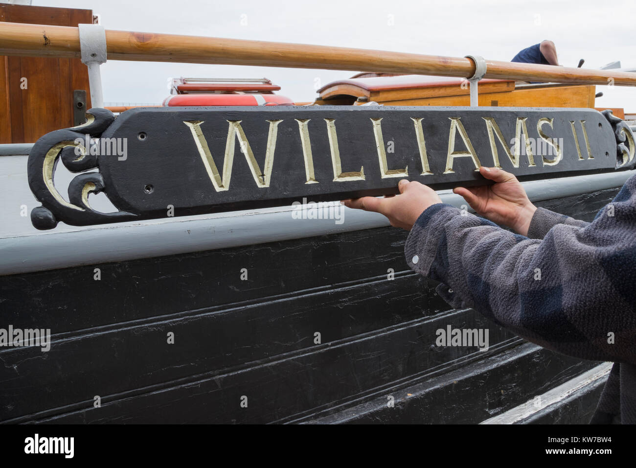 Name plate awaiting installation on the Williams, restored Baltic ...